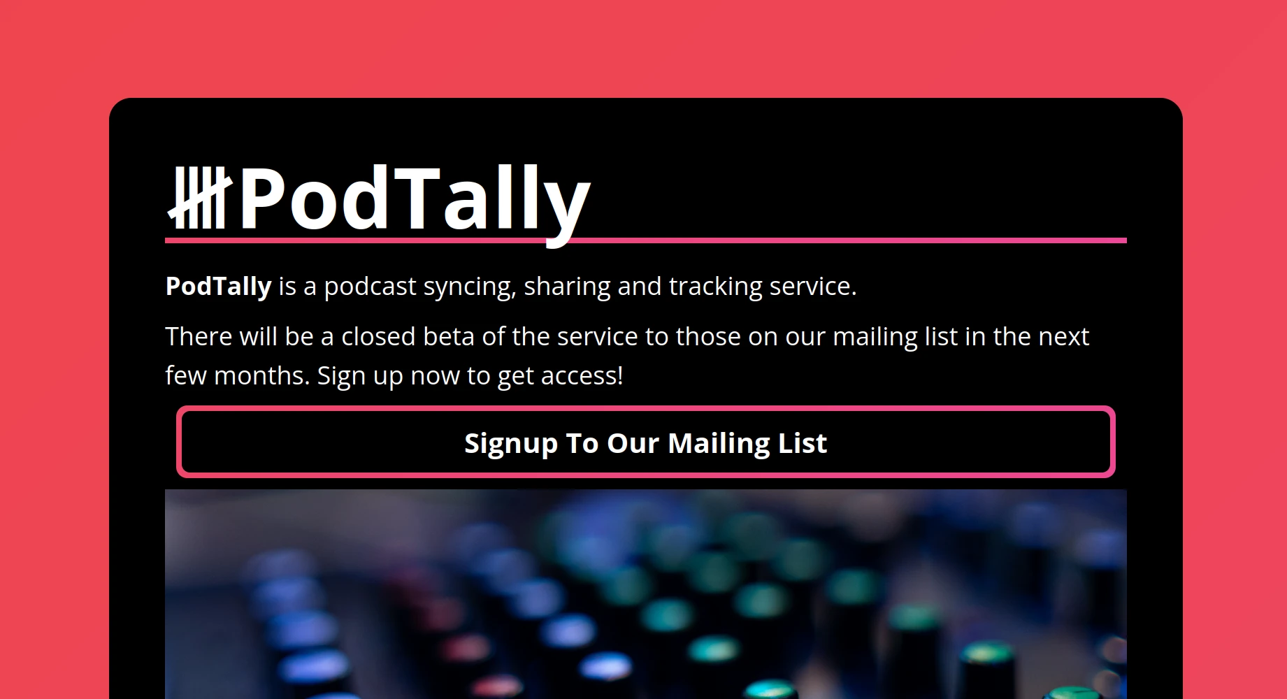 PodTally · Canopy Falls